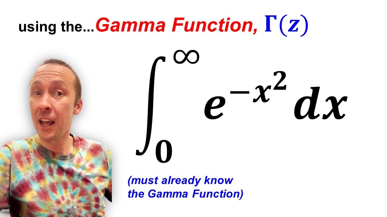 Integral Of E x 2 Using The Gamma Function YouTube Integral Of E x 2 Using The Gamma Function YouTube