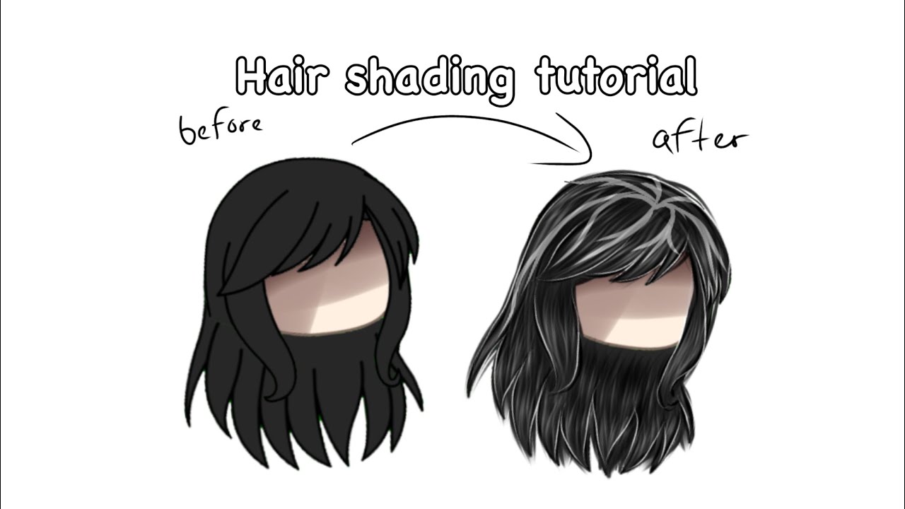 Hair shading tutorial (black hair) @de3d_s0ul - YouTube