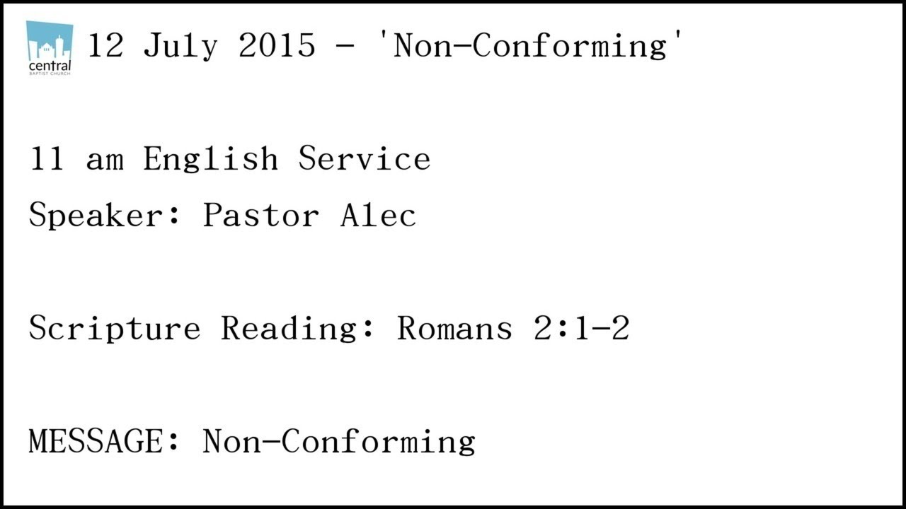 Non-Conforming - YouTube