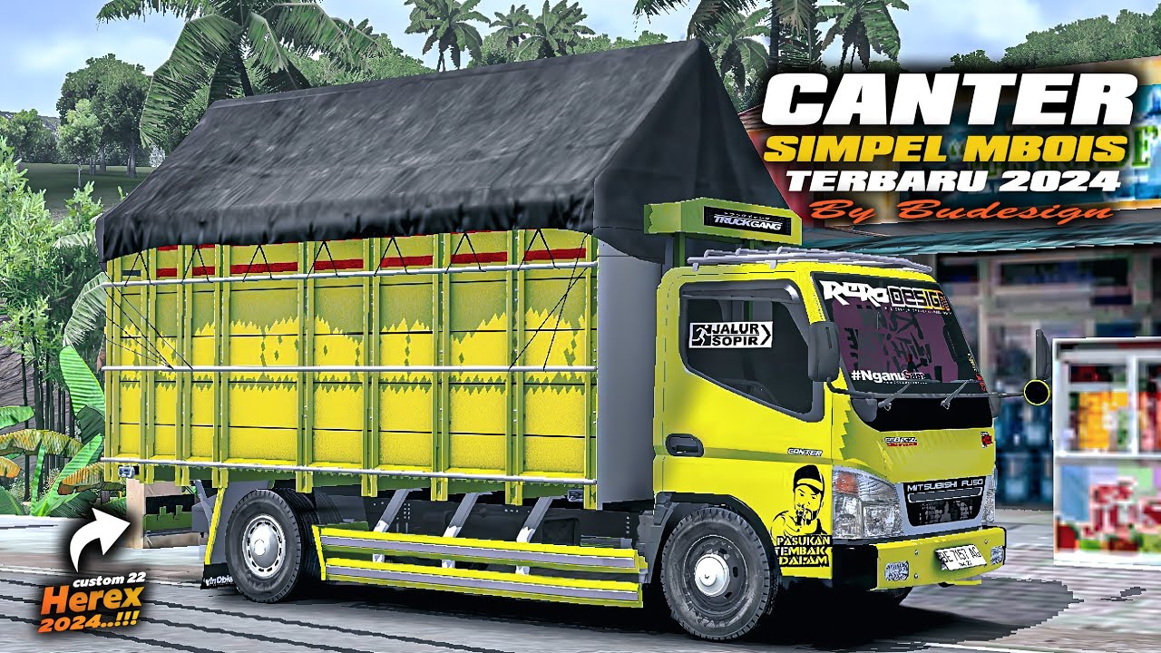 SHARE!! MOD TRUCK CANTER SIMPEL MBOIS TERBARU 2024 || MOD BUSSID ...