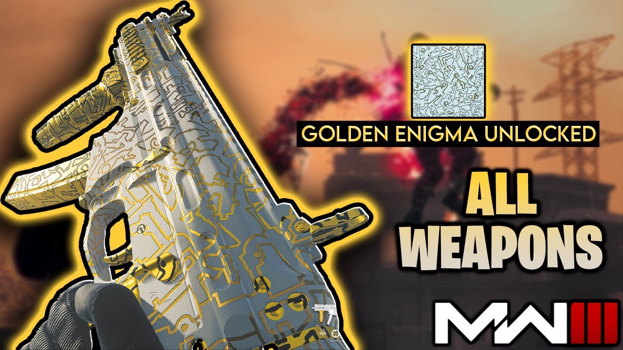 I UNLOCKED GOLDEN ENIGMA ON EVERY WEAPON IN MW3! - YouTube