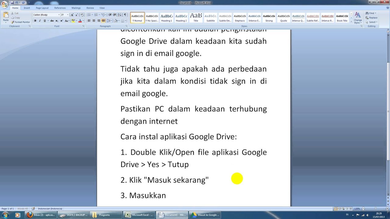 Cara Instal Aplikasi Google Drive - YouTube