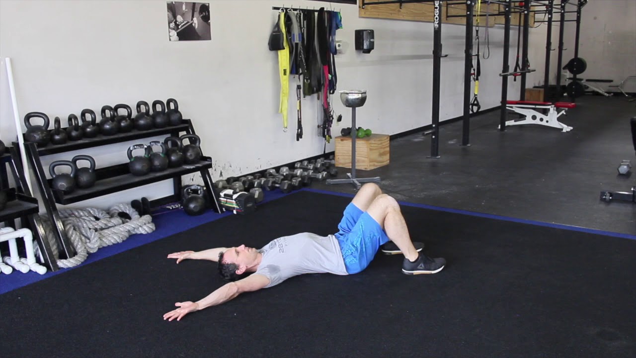 Supine Floor Slide with Exhale - YouTube