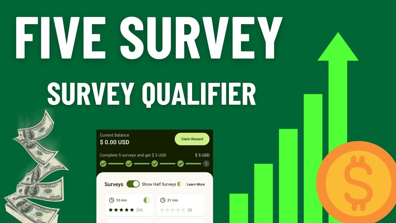 Five Survey 1$ Survey disqualifier Earn Money From Online Survey Full A ...