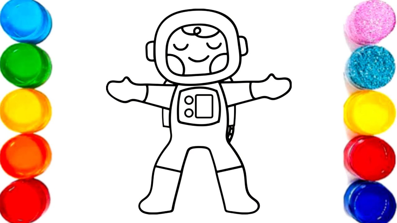 Easy astronaut drawing | How to draw astronaut for kids&toddlers ...