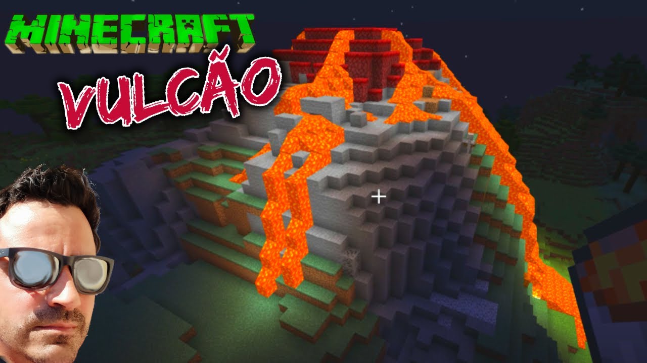 MINECRAFT COMO FAZER UM VULCÃO - YouTube