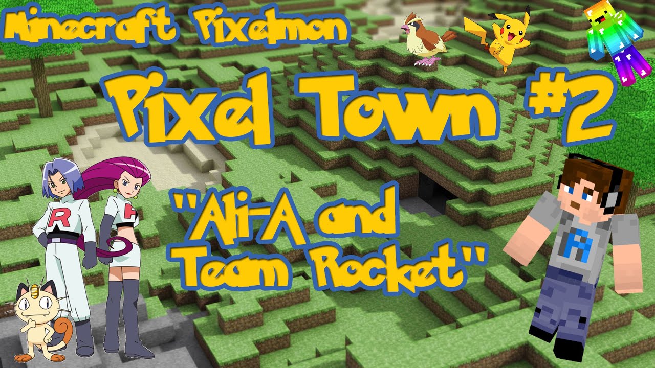 Minecraft Pixel Town #2 "Finding Ali-A and Team Rocket!" Pixelmon ...