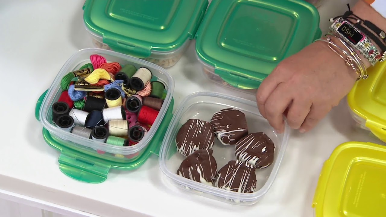 Lock & Lock 6-Piece Nesting Square Storage Set on QVC - YouTube