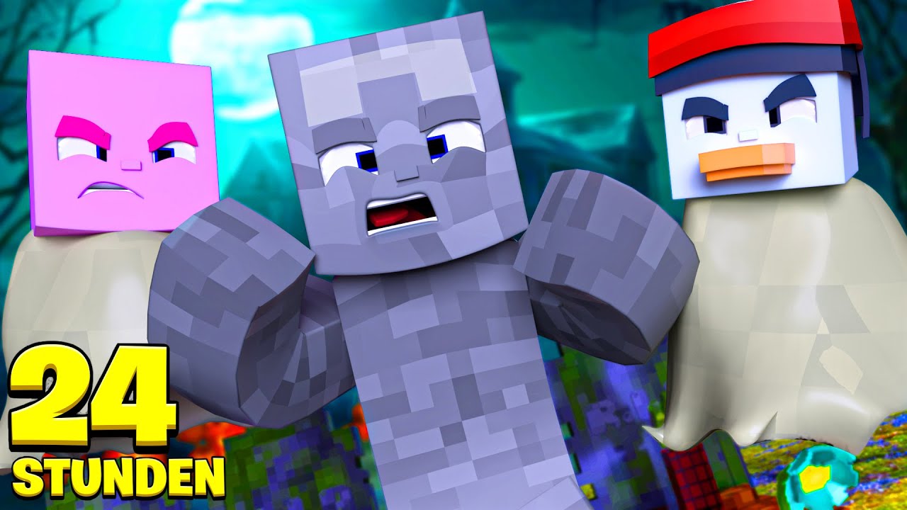 24 STUNDEN ALS GEIST LEBEN in Minecraft - YouTube