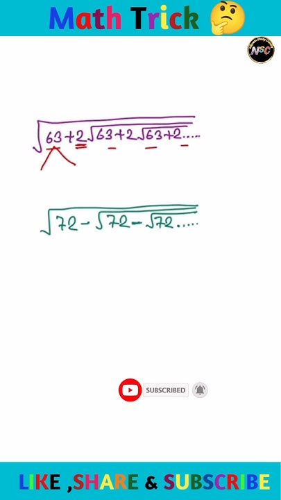 Math Trick for fast calculation | Square Root | Simplification Trick #shorts #maths #viral - YouTube