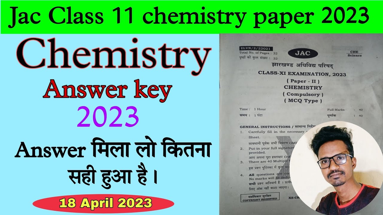 Jac Class 11 Chemistry Answer Key 2023 YouTube Jac Class 11 Chemistry Answer Key 2023 YouTube