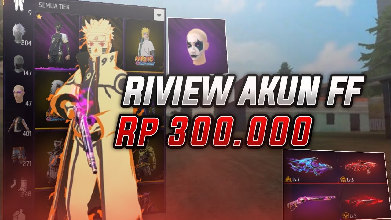 RIVIEW AKUN FF RP 300.000😱 | ELITE CEES BANGET CUY🔥 - YouTube