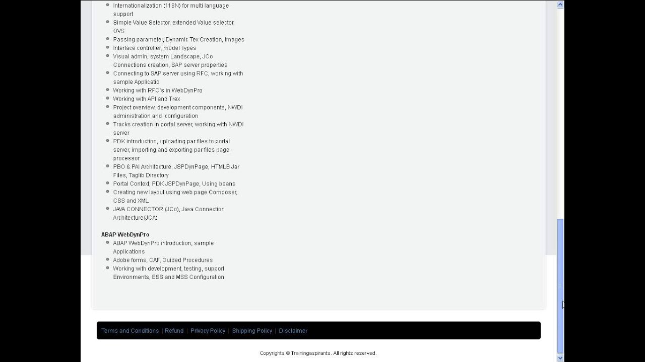 SAP EP JAVA Webdynpro Online Training and Placement - Training Aspirants - YouTube