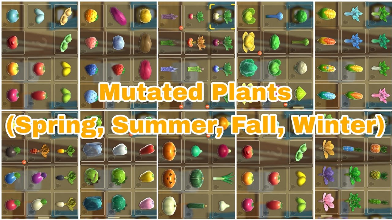 100+ Plant Mutation(Flower & Crops)(Spring,Summer,Fall,Winter)|Harvest ...