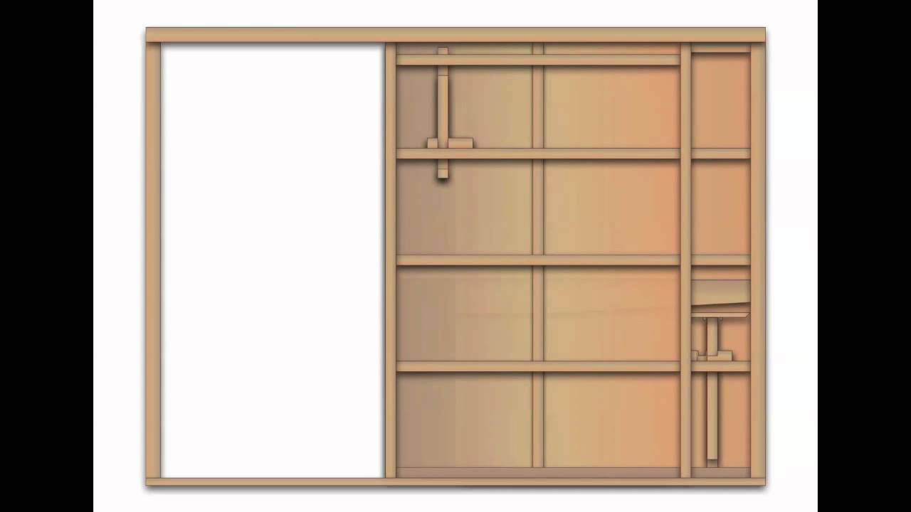 Japanese Pocket Door - YouTube