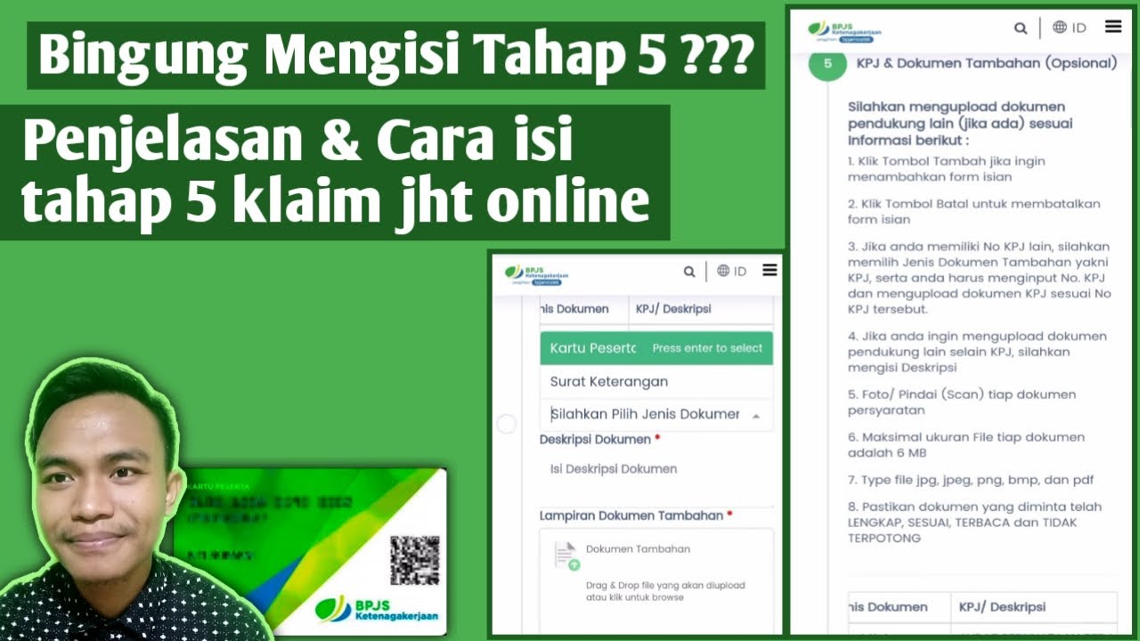 Penjelasan dan Cara Mengisi Tahap 5 klaim jht bpjs ketenagakerjaan ...