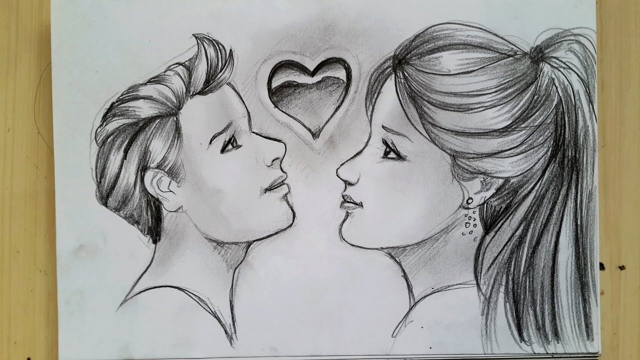 Boy and girl face Drawing step by step | easy face drawing - YouTube