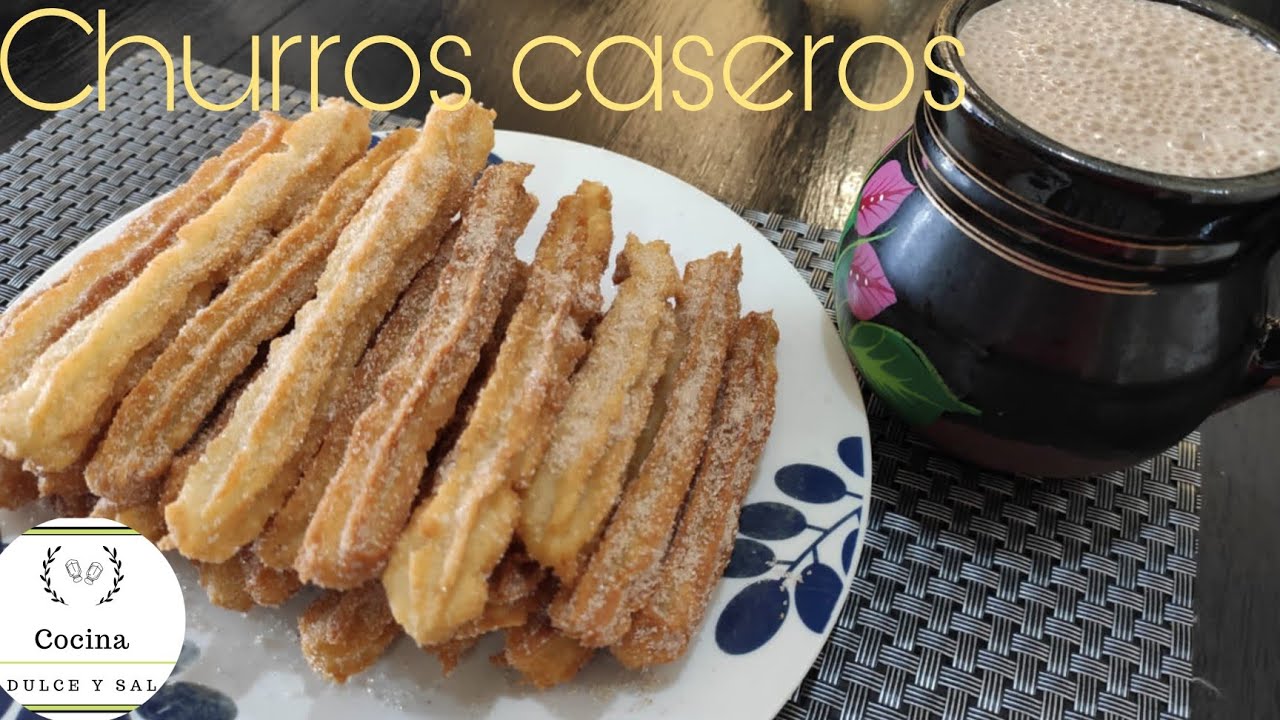 Churros Caseros / Crujientes y azucarados - YouTube