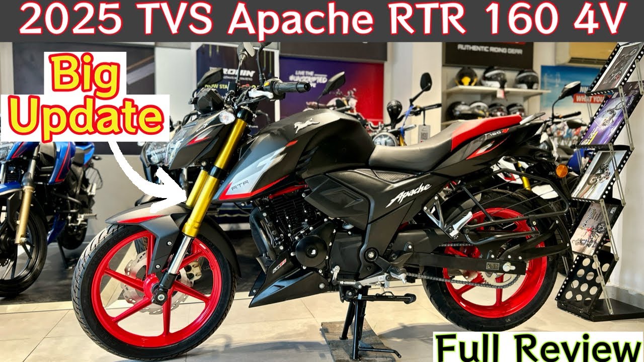 2025 TVS Apache RTR 160 4V USD Review | RTR 160 4V USD best In Segment ...