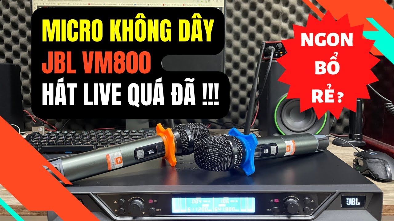 Micro Không Dây JBL VM800 | Hát Live Với Auto Tune - YouTube