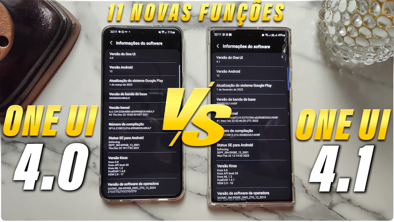 ⚠️ 11 DIFERENÇAS ONE UI 4.0 VS ONE UI 4.1 | Dicas ANDROID 12 Samsung ...