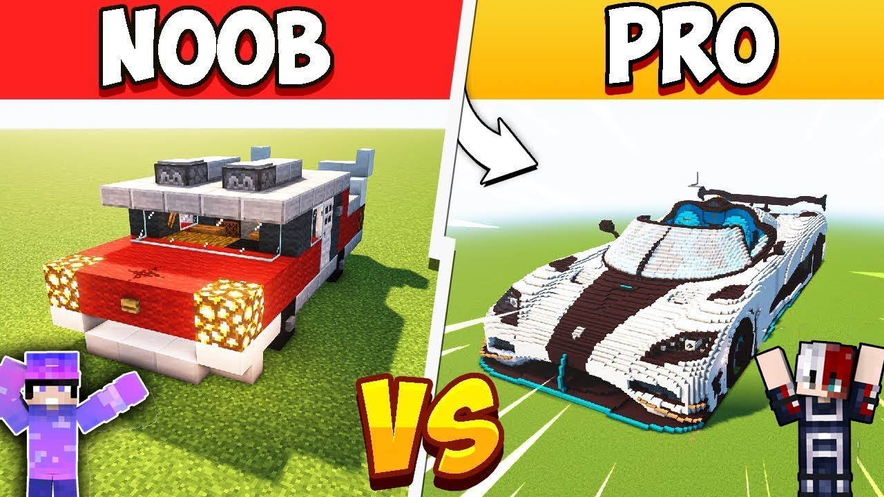 Minecraft Noob vs Pro ultra super cars challenge || Minecraft (MCPE ...