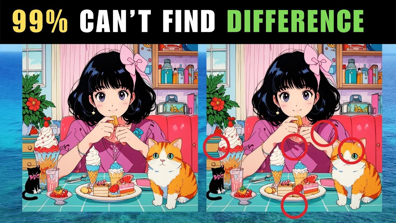 Find All The Hidden Differences In These Anime Style Illustrations 33 ...