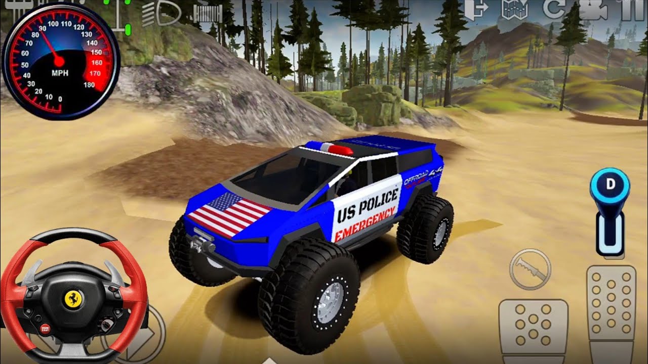 Offroad US Police Monster Truck Mud 3D Driving Motocross Race For ...
