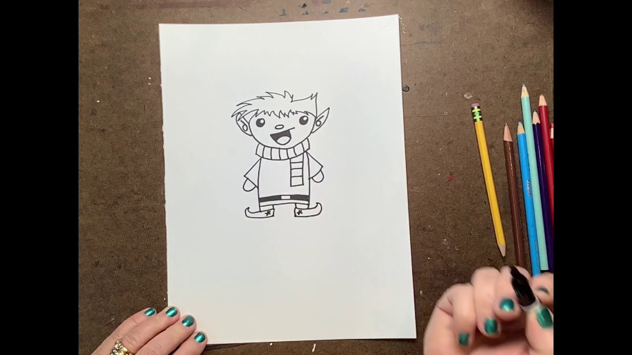 Elf and the Shoemaker Drawing Elf - YouTube