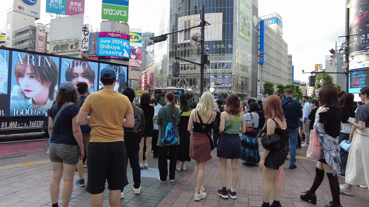 Shibuya street walk Tokyo Japan 4K, scenery, Shibuya scramble crossing ...