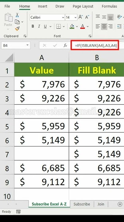 If & Isblank function in excel | #Shorts - YouTube
