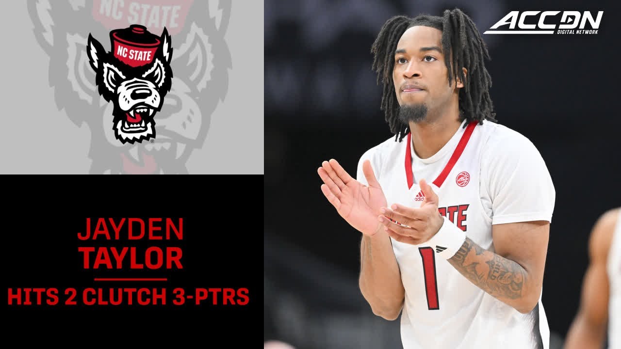 NC State Guard Jayden Taylor Hits The Clutch Three-Pointers - YouTube
