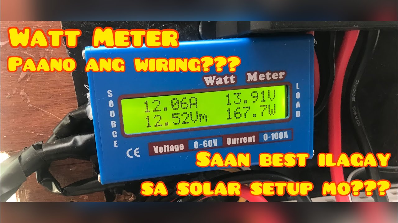 Watt Meter to Solar Setup | Wiring | Best Position in Solar Power - YouTube