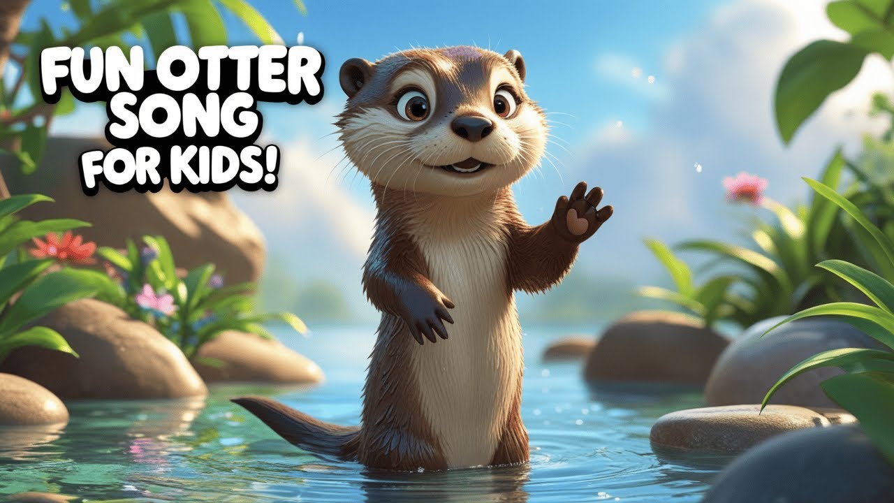 Cute Otter Adventure Song for Kids 3D Animated Animal Nursery Rhyme ...