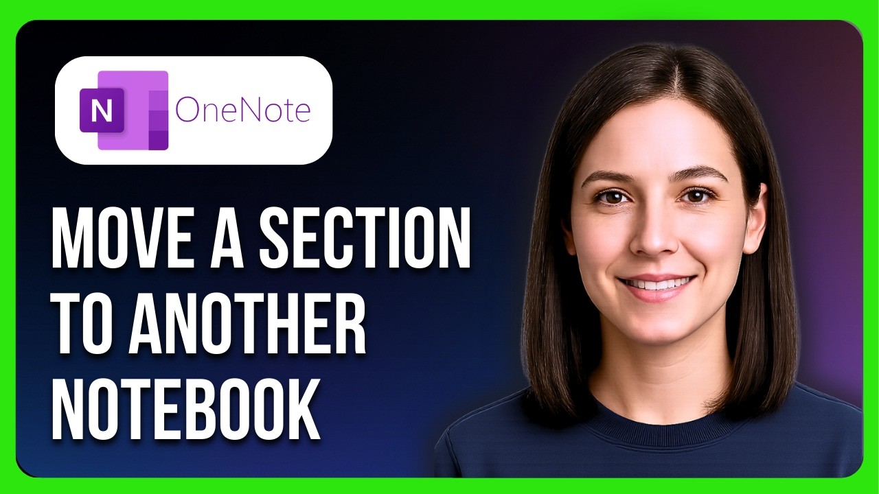 How to Move a Section to Another Notebook in Microsoft OneNote - YouTube