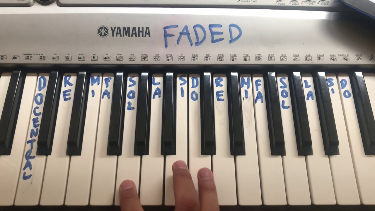 Faded piano tutorial sencillo - YouTube