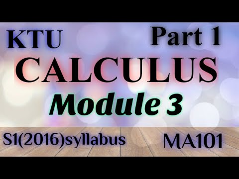 Vector Valued Functions|Module 3 |CALCULUS|MA101|S1(2015)|KTU Maths|B ...