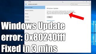 How To Fix Windows Update Error Code 0x80240fff In Windows 10 Mk Tech ...