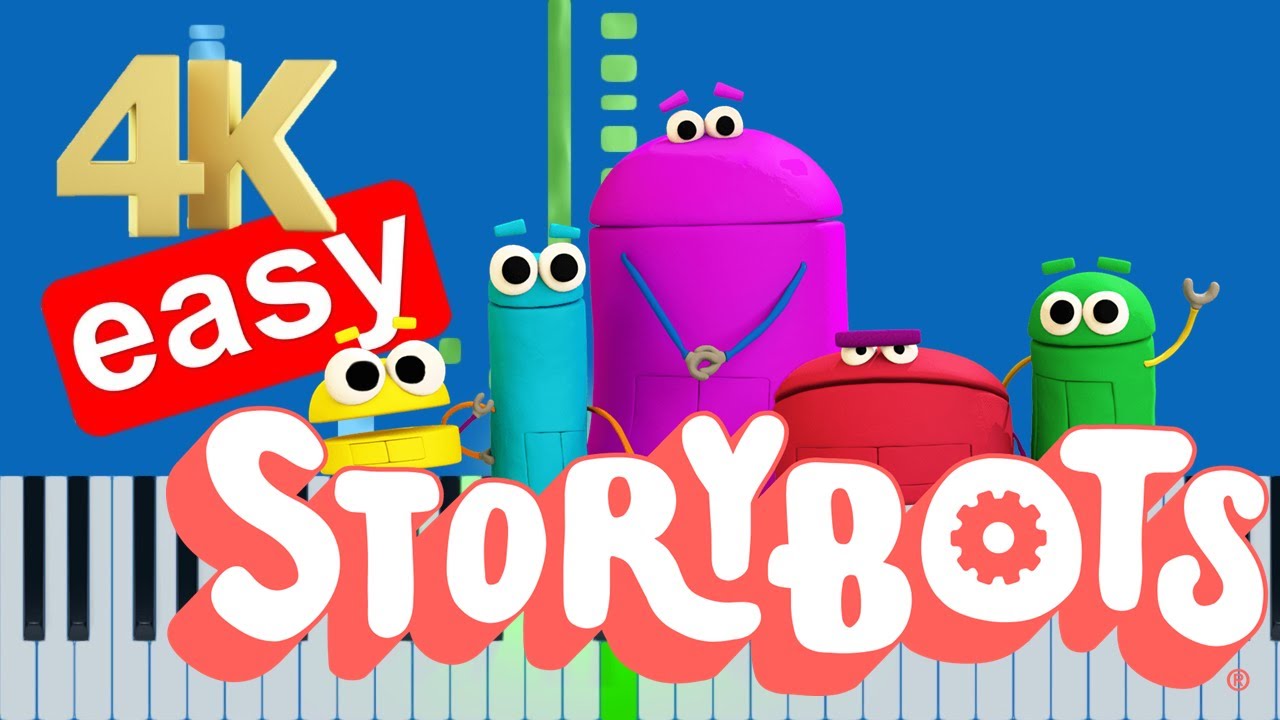 Storybots Theme Song (Slow Easy Medium) Piano Tutorial 4K - YouTube