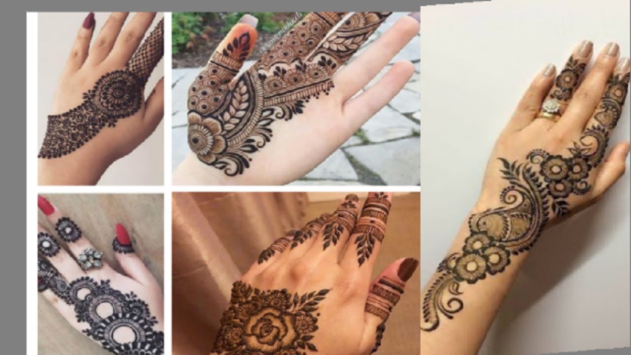 Latest half hand mehndi designs || beautiful half front and back hand ...