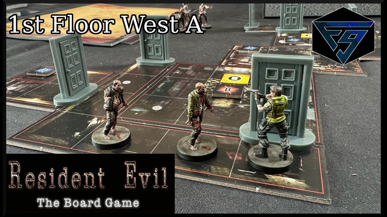 Resident Evil The Board Game - Solo Campaign - 1st Floor West A - YouTube