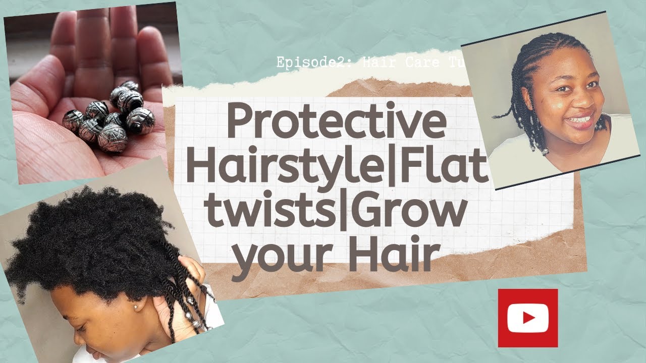 Protective Hairstyle | Flat Twists| How I detangle Shrunk Hair| Growing ...