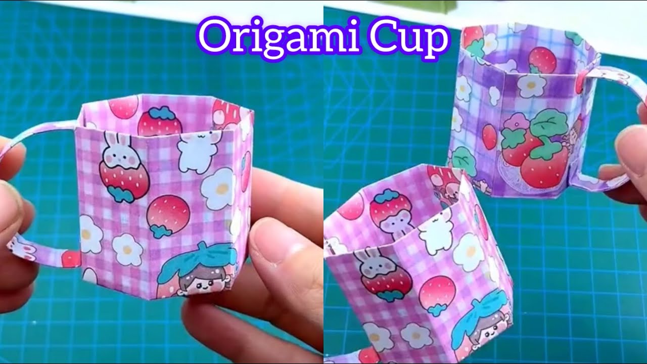 Diy Mini paper Cup||Origami paper cup||Crafts for school||Paper craft ...
