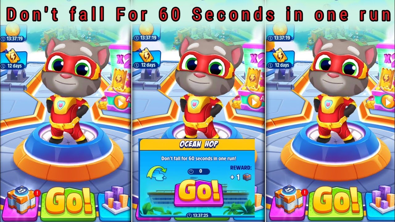 Don't fall for 60 Seconds in one run! Talking Tom Heroes dash 💨|Gaming ...