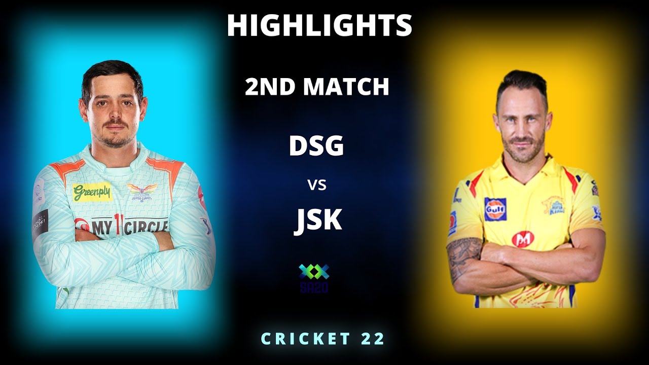 DSG vs JSK 2nd Match SA20 Highlights 2023 | DSG vs JSK Full Match Highlights | Hotstar | Cricket ...