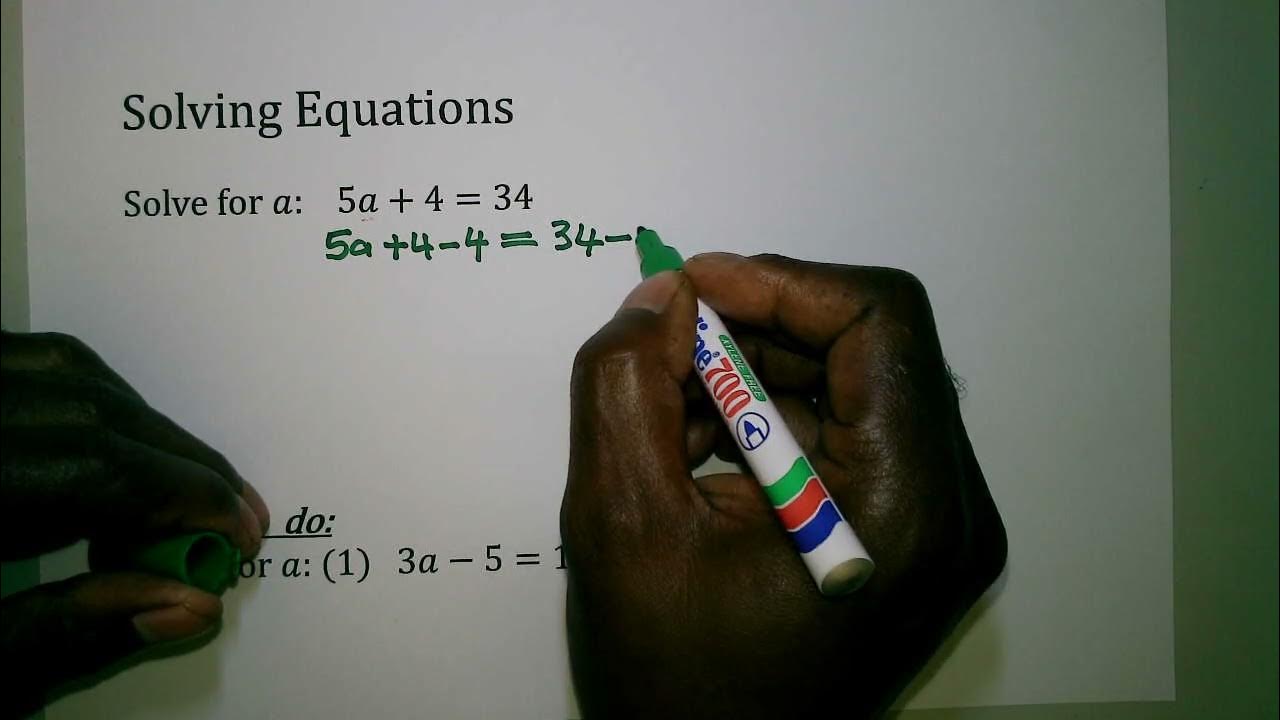 2.Algebraic Equations-Solving Equations-Grade 10 - YouTube