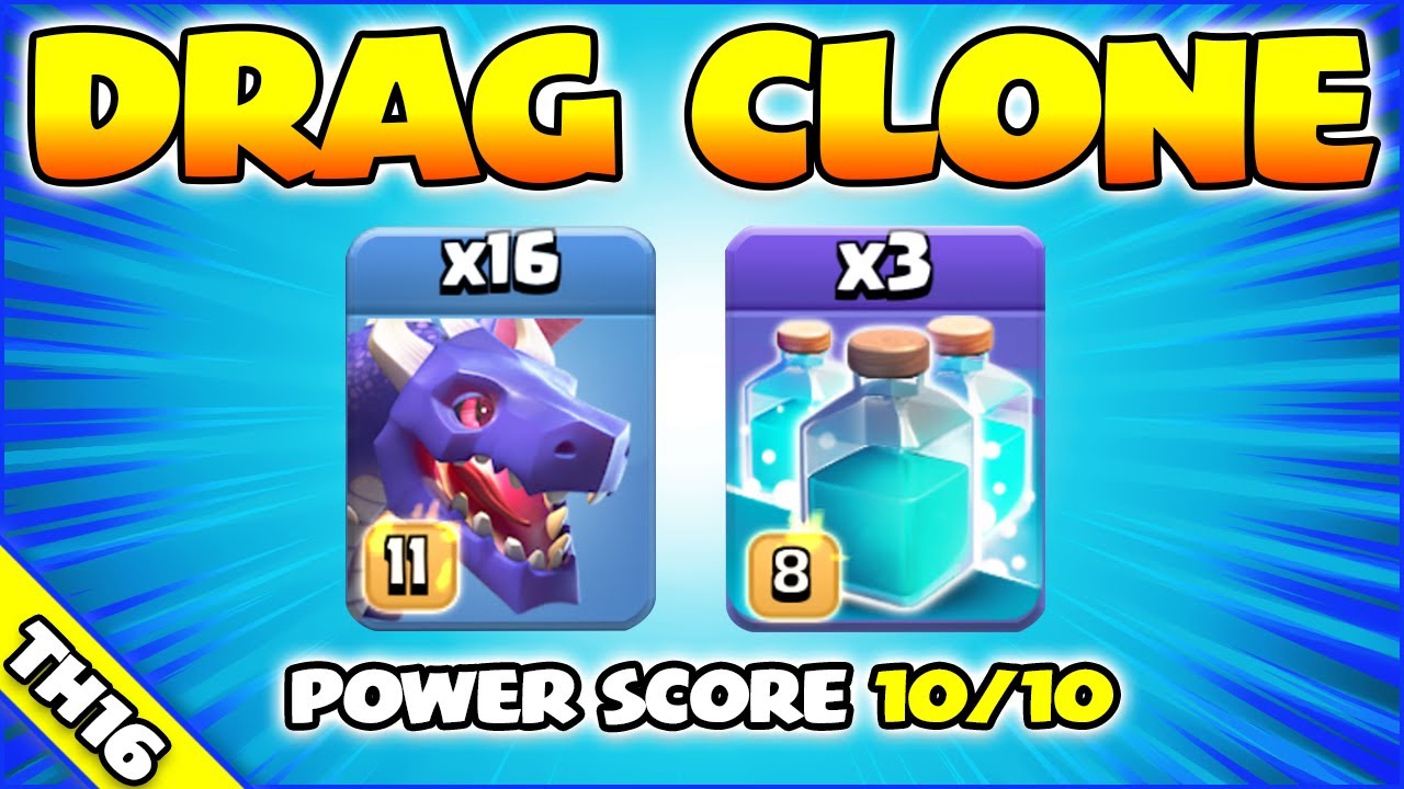 ROOT RIDER NERF…USE DRAG CLONE!!! TH16 Attack Strategy (Clash of Clans ...
