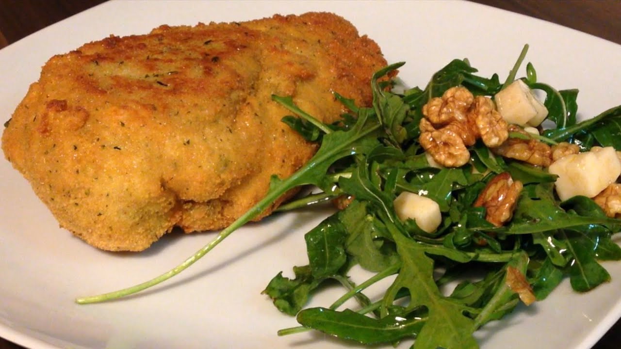 Pollo Kiev con ensalada de rúcula, nueces y queso tierno #17 - YouTube
