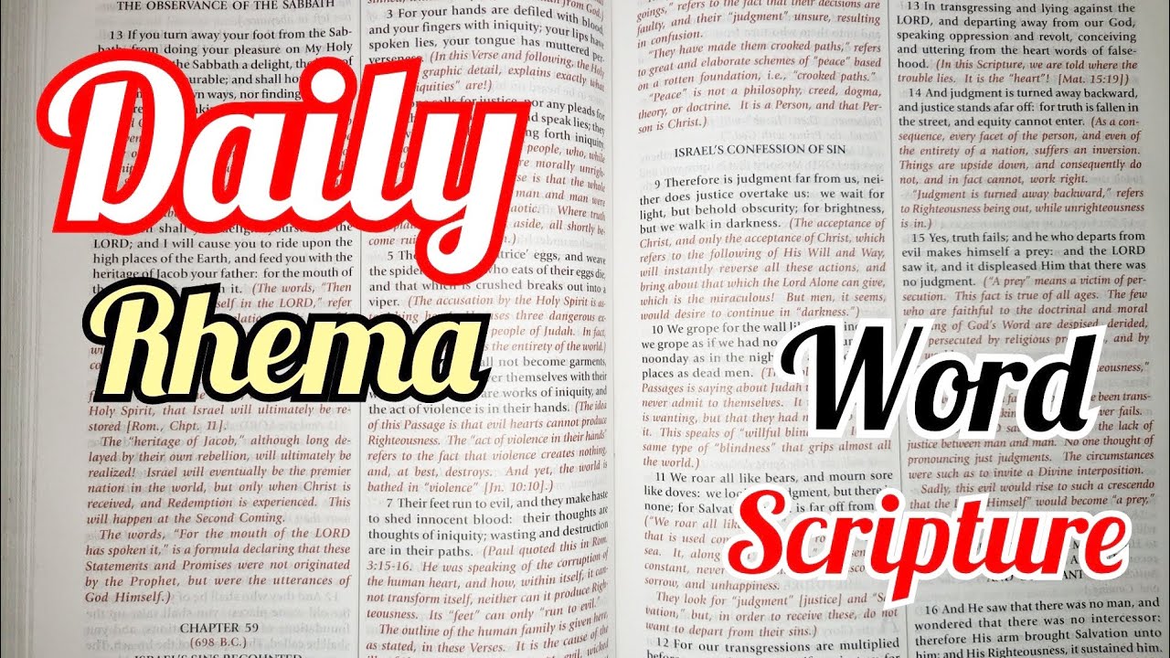 Daily Rhema Word Scriptures/MATTHEW 6/ Audio Bible/Niv - YouTube