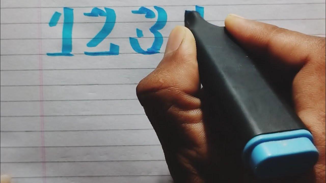 How to Draw 3D Numbers 0 to 9 || Draw 3d Calligraphy || Step By Step ...